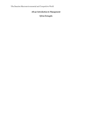 MT140 Unit 3 - Unit 3 assignment - Purdue University Global MT140 Introduction to Management ...