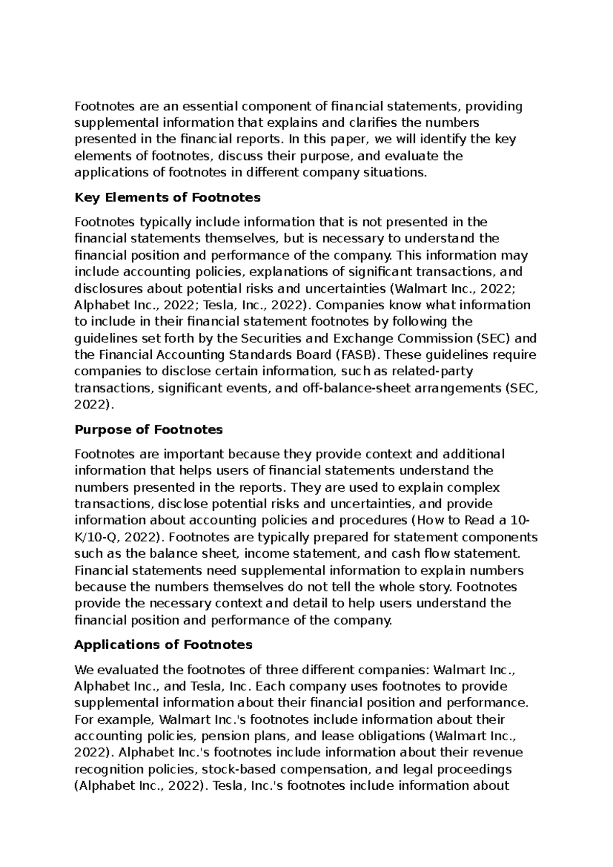 Assignment 2: Understanding Financial Statement Footnotes - Studocu