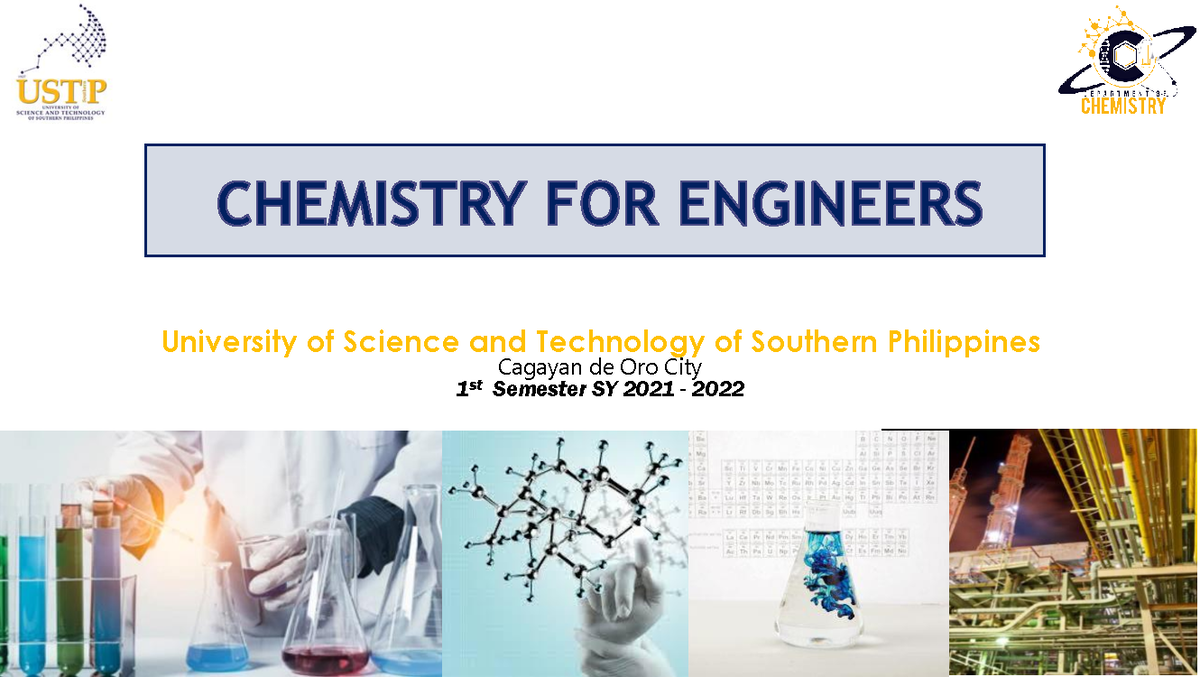 1st Semester SY 2021-2022 Basics of Chemistry - Lecture Notes - Studocu