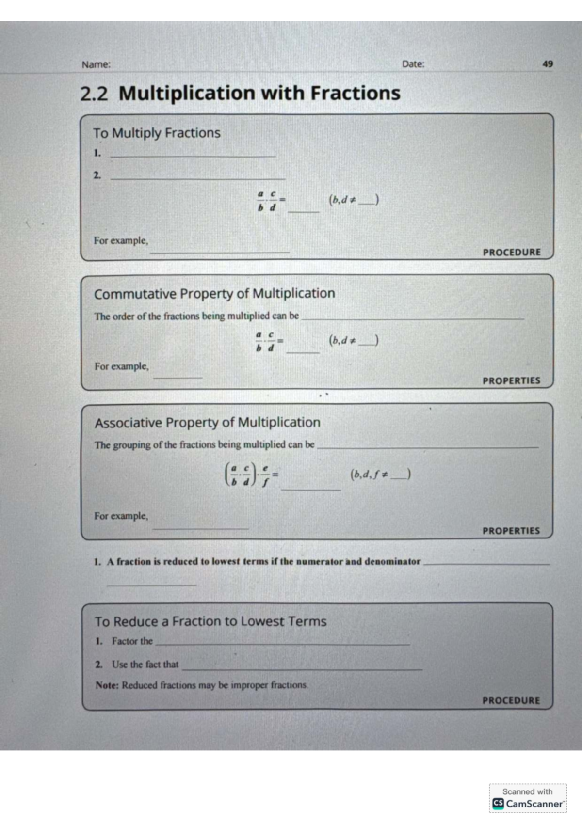 Final Exam Study Guide for MAT036: Multiplying Fractions - Studocu