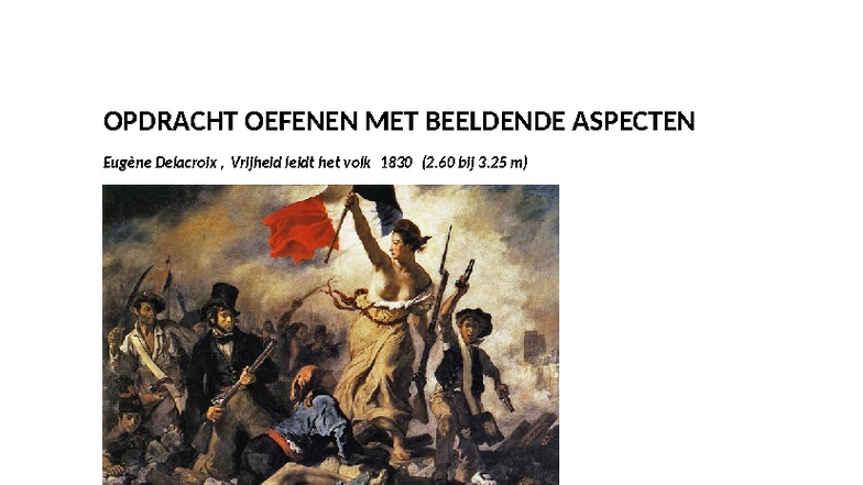 Les 204 Opdracht: Beeldende Aspecten in Eugène Delacroix's Werk ...