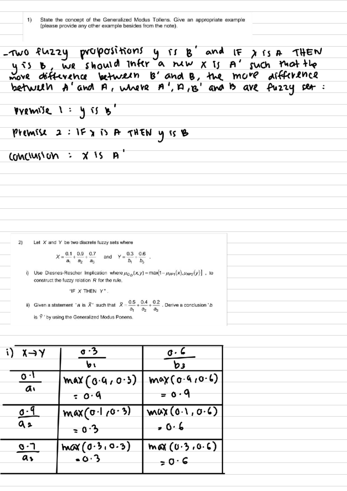 Fuzzy Set Theory: Generalized Modus Tollens & Logic Concepts (Tutor 5 ...