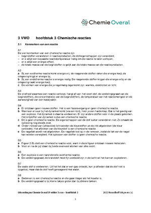 [Solved] wat is een chemische reactie - Scheikunde - Studeersnel
