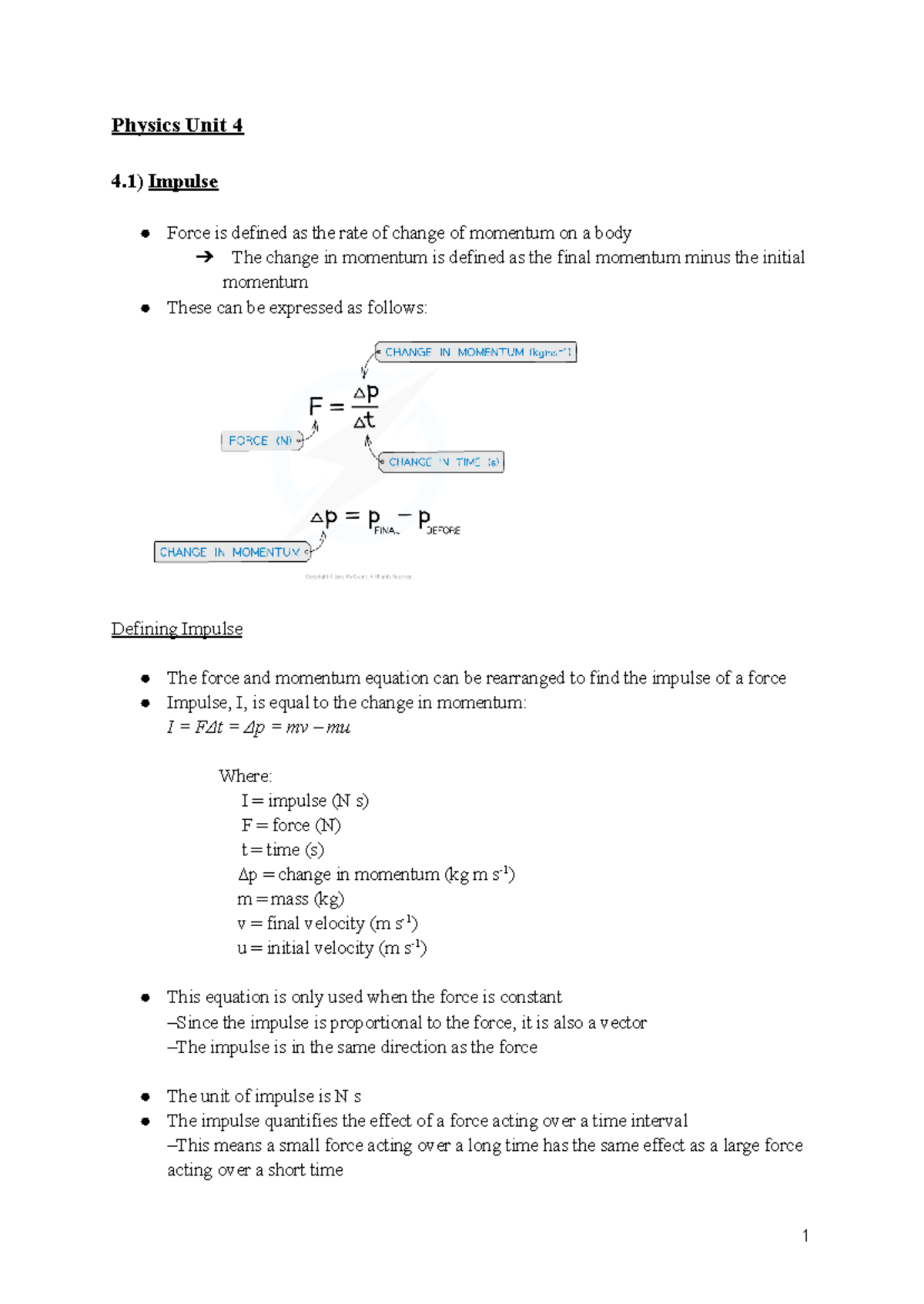 Physics Unit 4 - As long as the magnitude is correct, the final sign ...