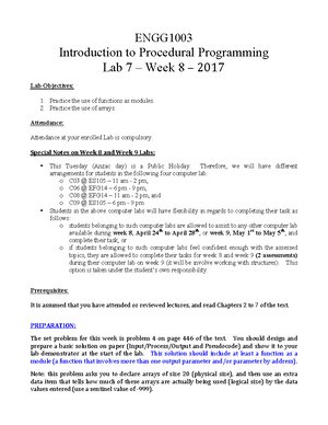 ENGG1003 Programming Assignment 1: Procedural Programming Tasks - Studocu