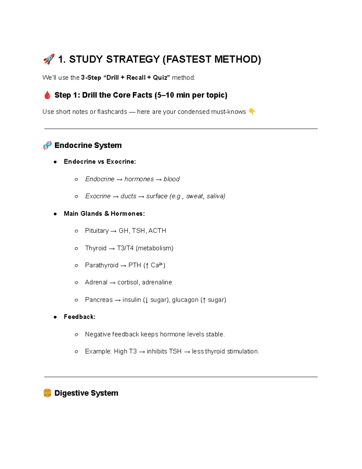 BIO 1200 Study Guide: Endocrine, Digestive & Cardiovascular Systems - Studocu
