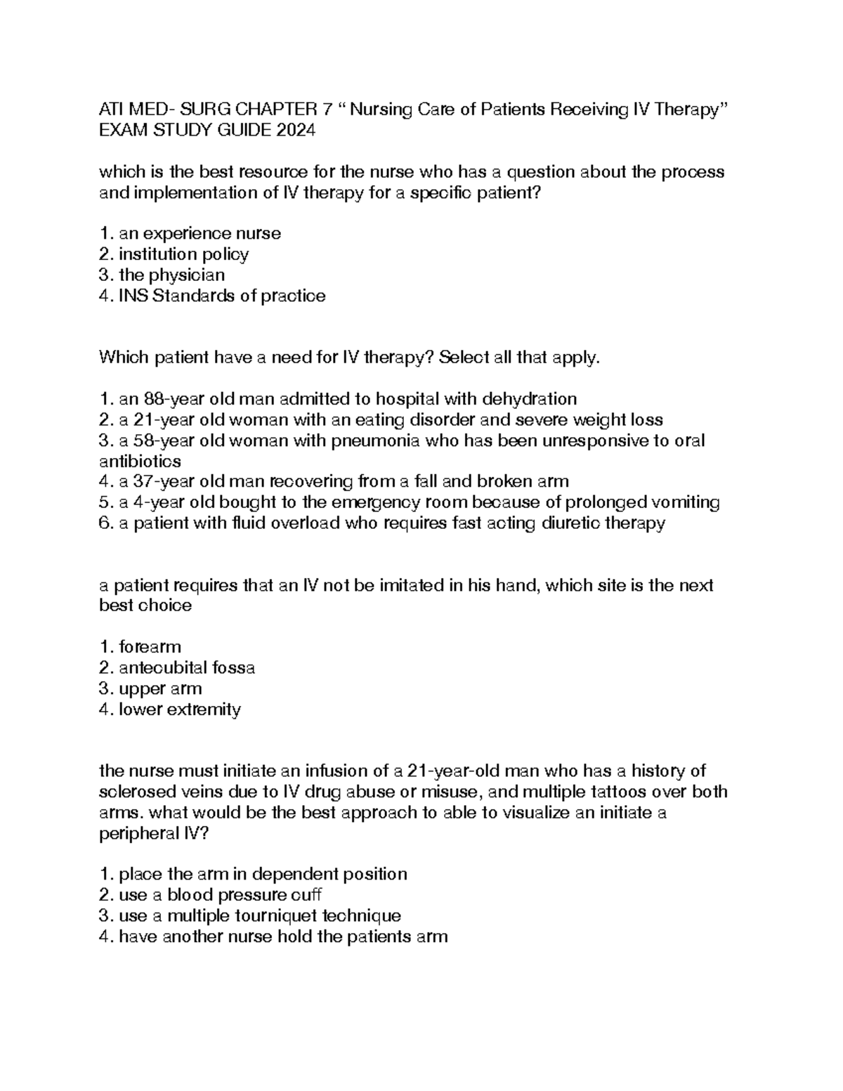 ATI MED- SURG Chapt 12 Study Guide - ATI MED- SURG CHAPTER 7 “ Nursing ...