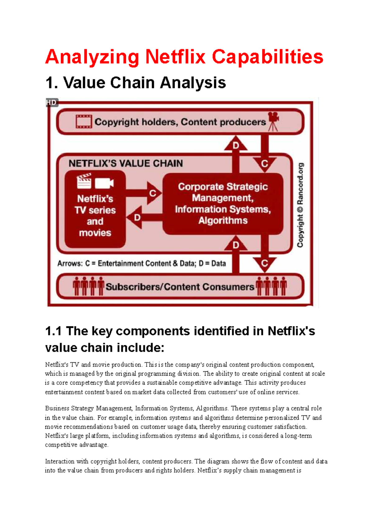 Analyzing Netflix Capabilities: Value Chain Insights and Strategies ...
