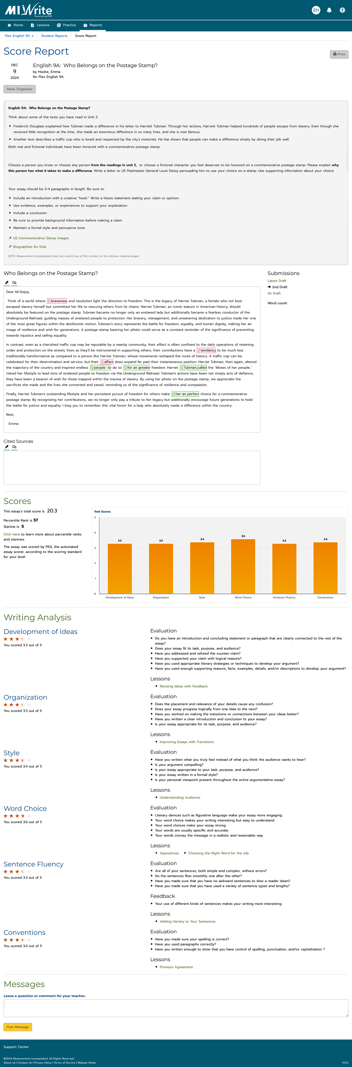 MI Write: Score Report 2nd draft - / Student Reports / Score Report ...