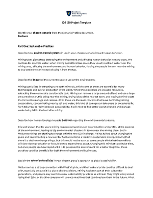 [Solved] Scenario 3 Environmental Quality Describe how environmental ...