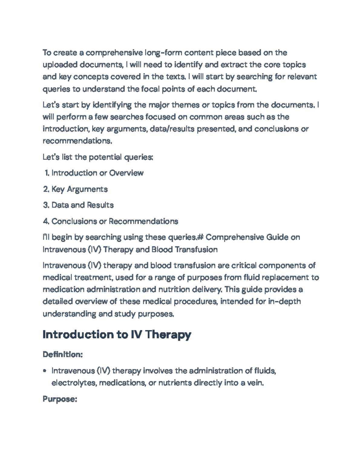 Comprehensive Guide to IV Therapy and Blood Transfusion Protocols - To ...