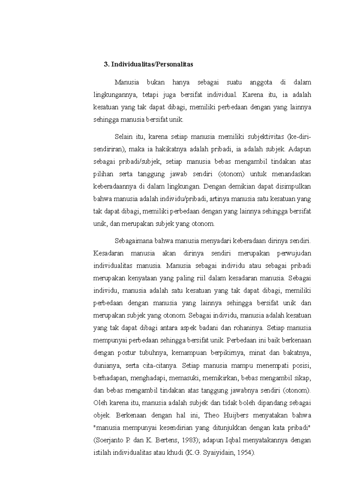 Individualitas Manusia - Individualitas/Personalitas Manusia bukan ...