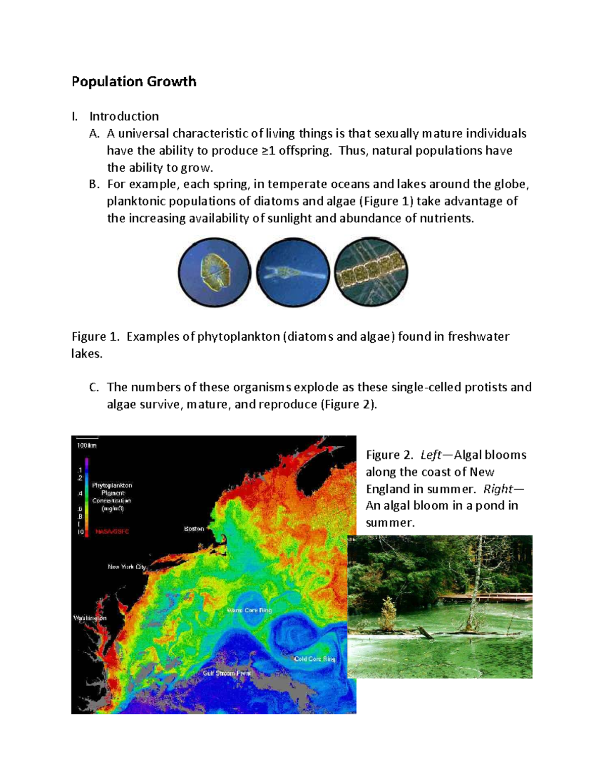 Population Growth - Lecture Notes on Exponential and Logistic Models ...