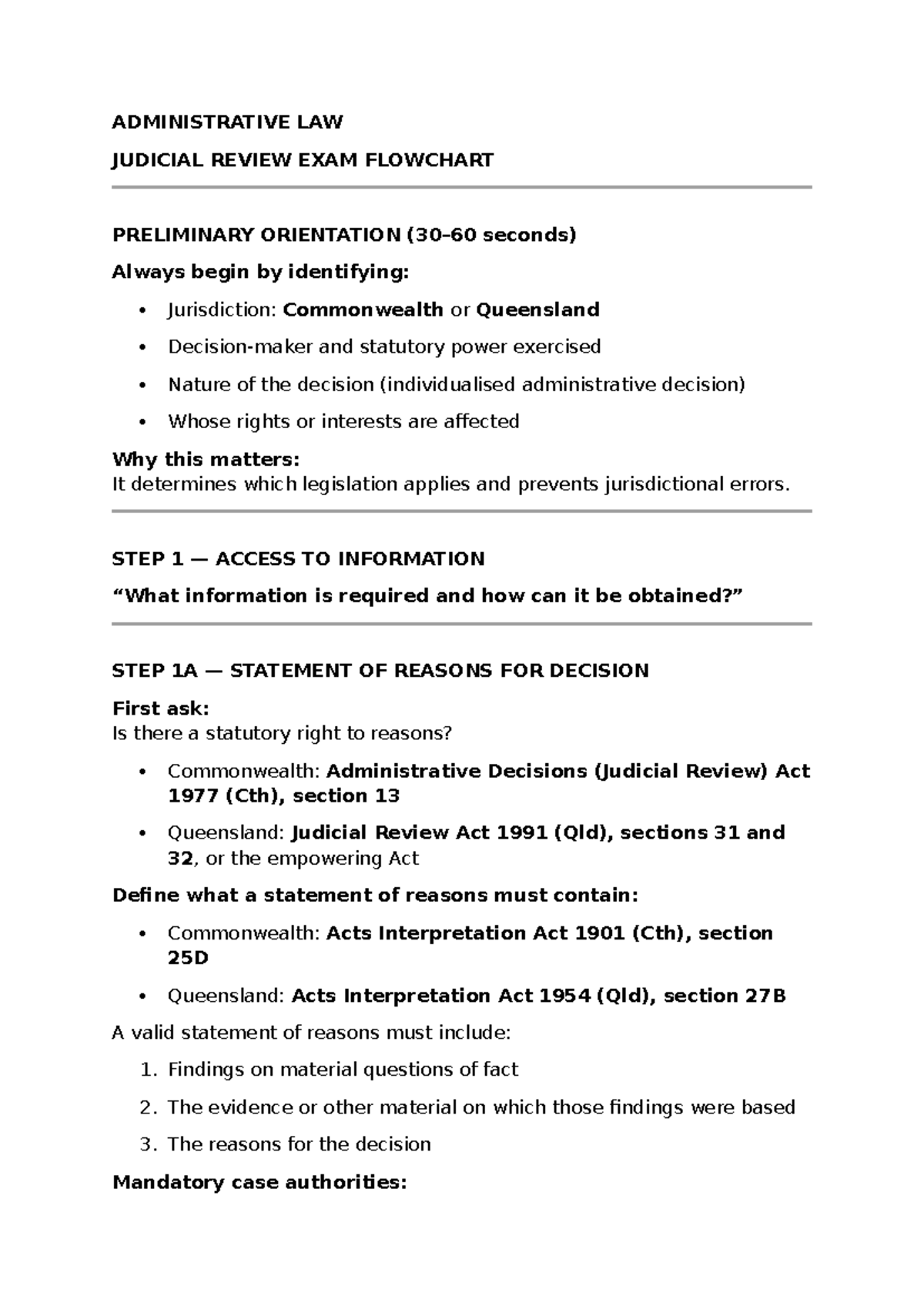 ADMIN LAW JUDICIAL REVIEW EXAM FLOWCHART GUIDE - Studocu