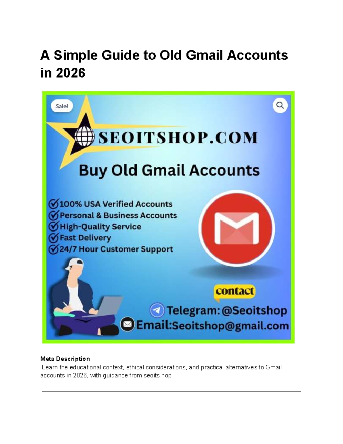 A Simple Guide to Buying Old Gmail Accounts in 2026 - Studocu