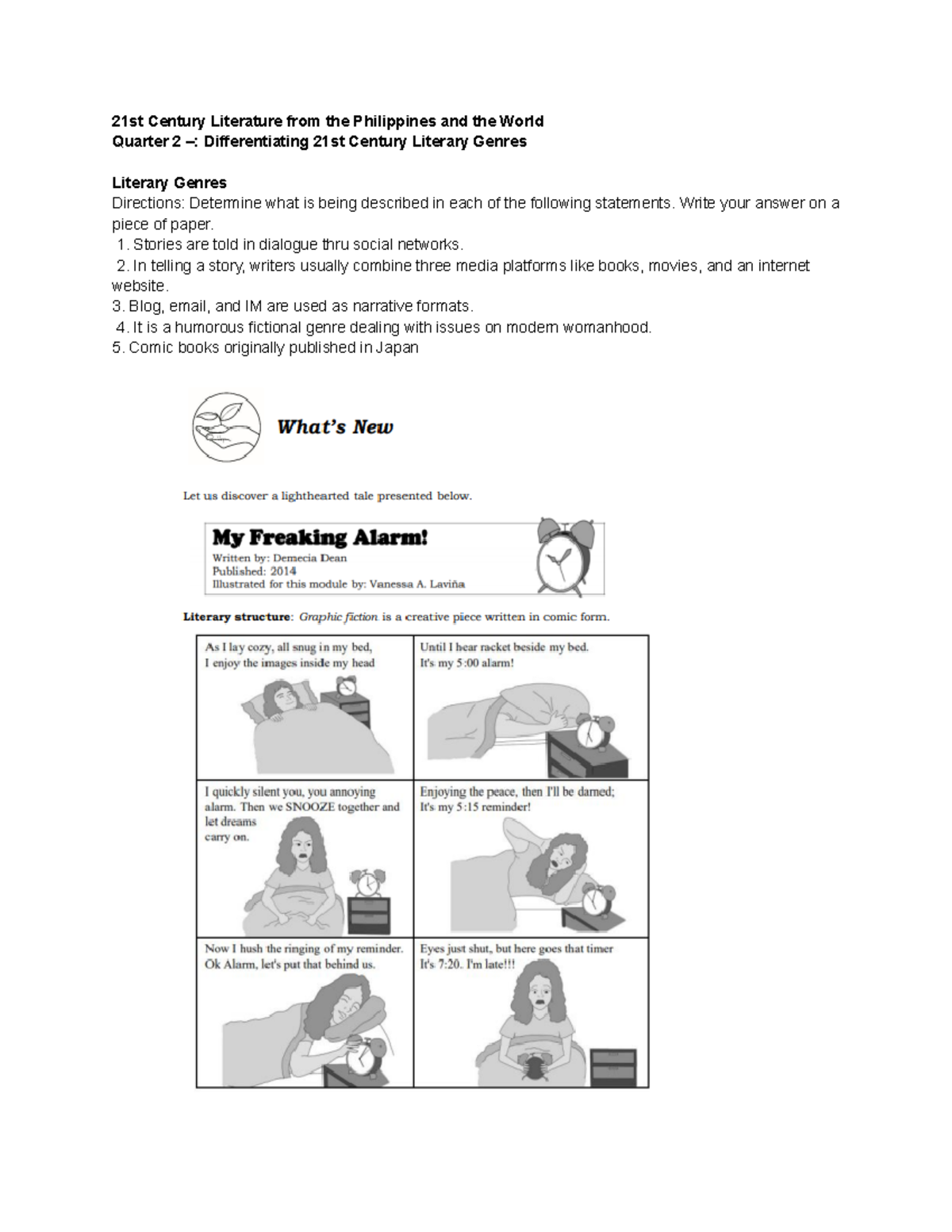 Q2-Lesson 3-4 - flash fiction - 21st Century Literature from the ...
