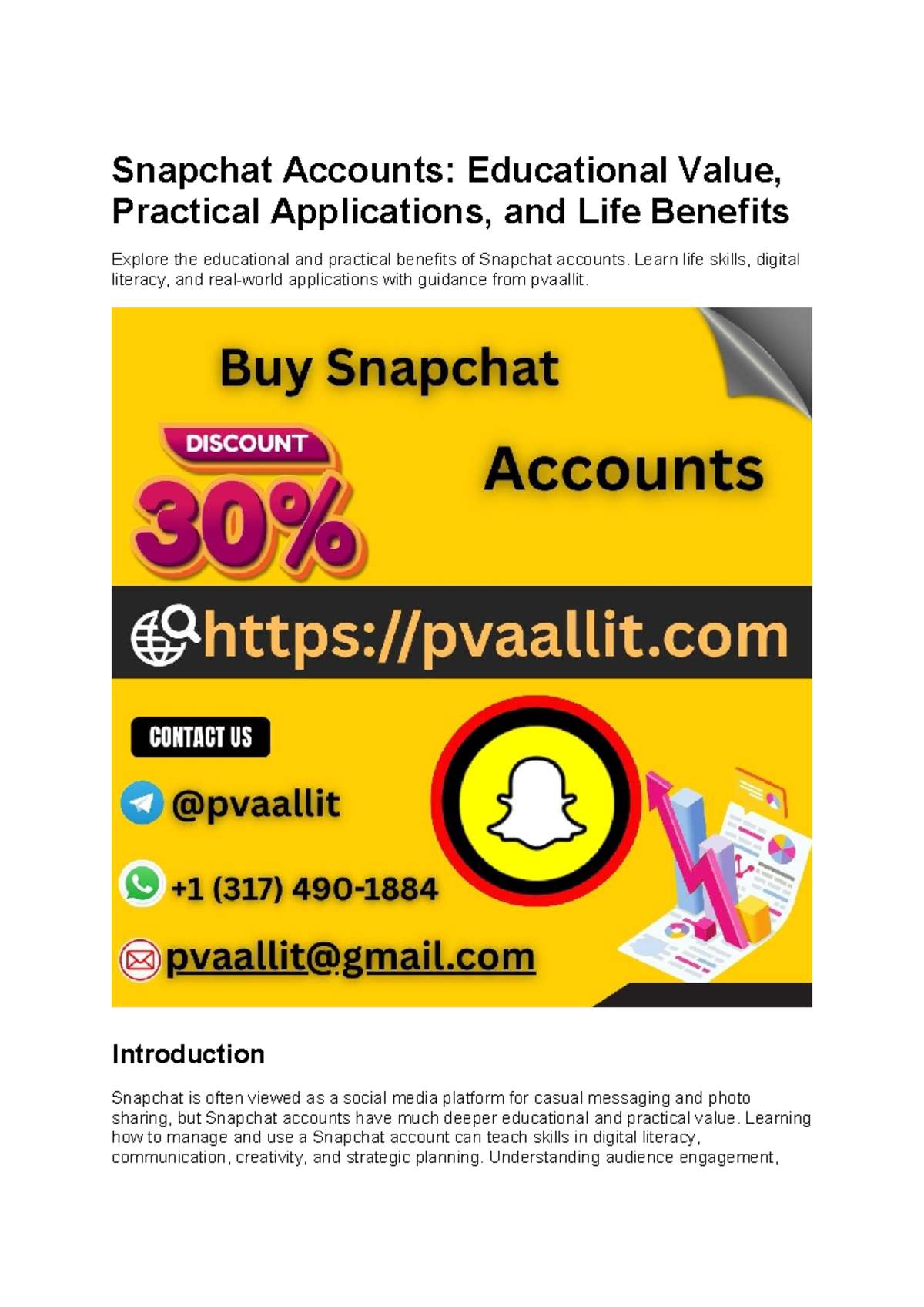 Educational Benefits and Practical Uses of Snapchat Accounts - Studocu
