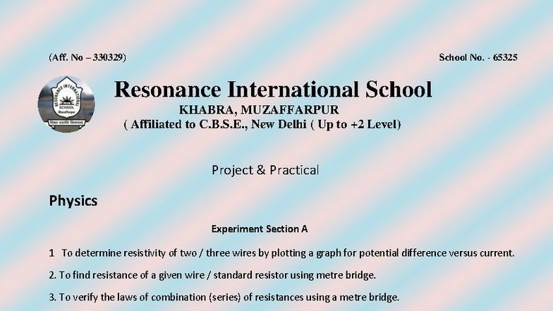 Class XII Science Practical & Project Work (Aff. No 330329) - Studocu