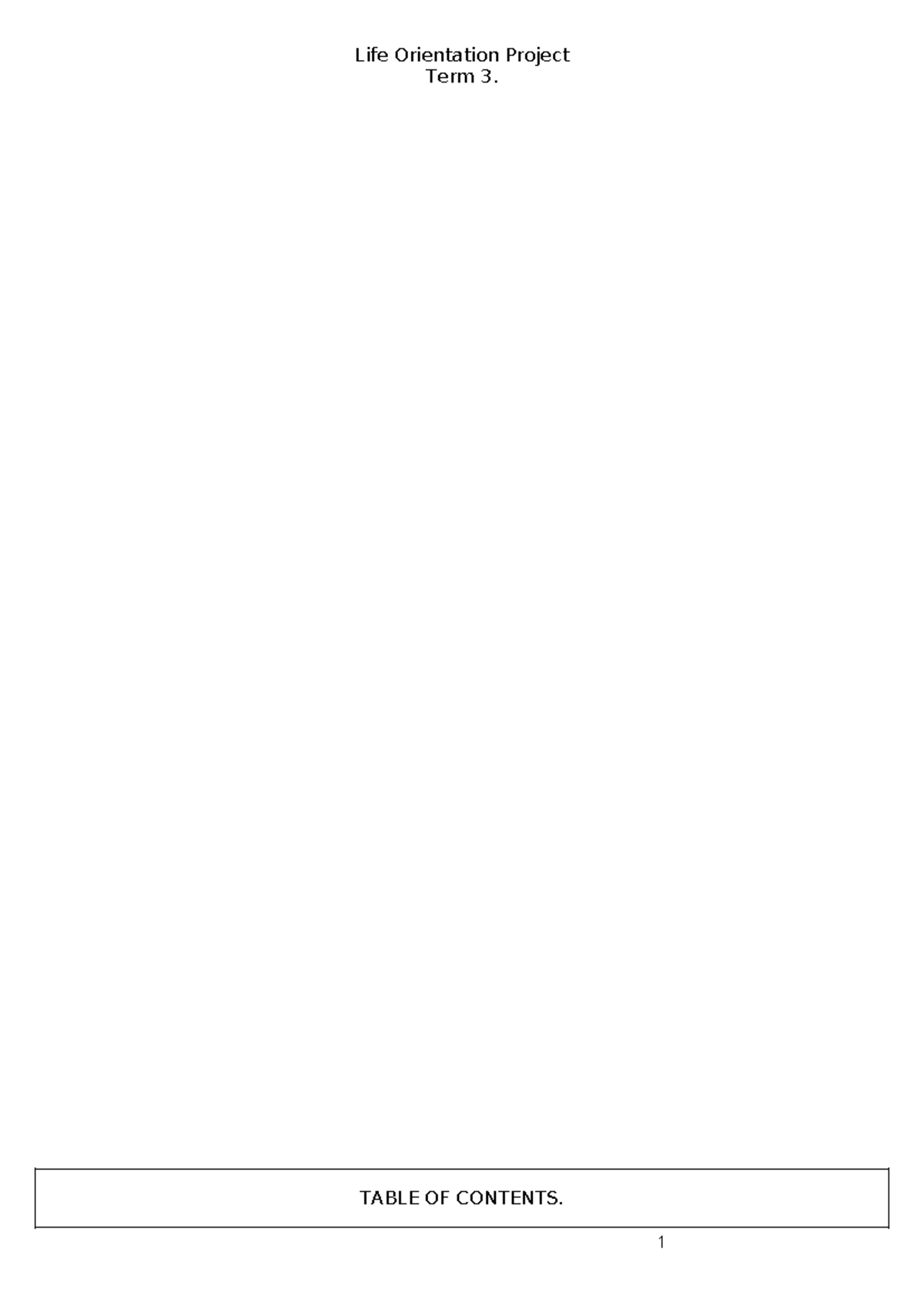 Grade 10 Life Orientation Project: Understanding Poverty and Solutions ...