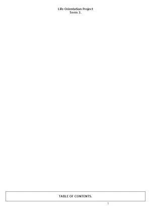 Grade 10 LO Notes: Term 1 - Understanding Self, Gender, and Careers ...