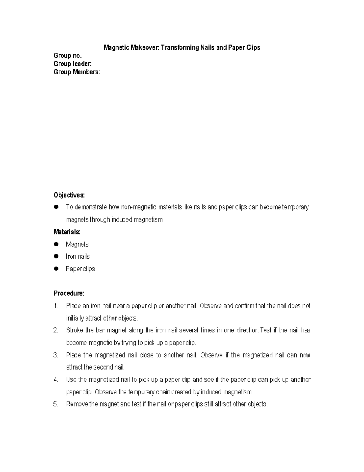 Magnetic Makeover - activity - Magnetic Makeover: Transforming Nails ...