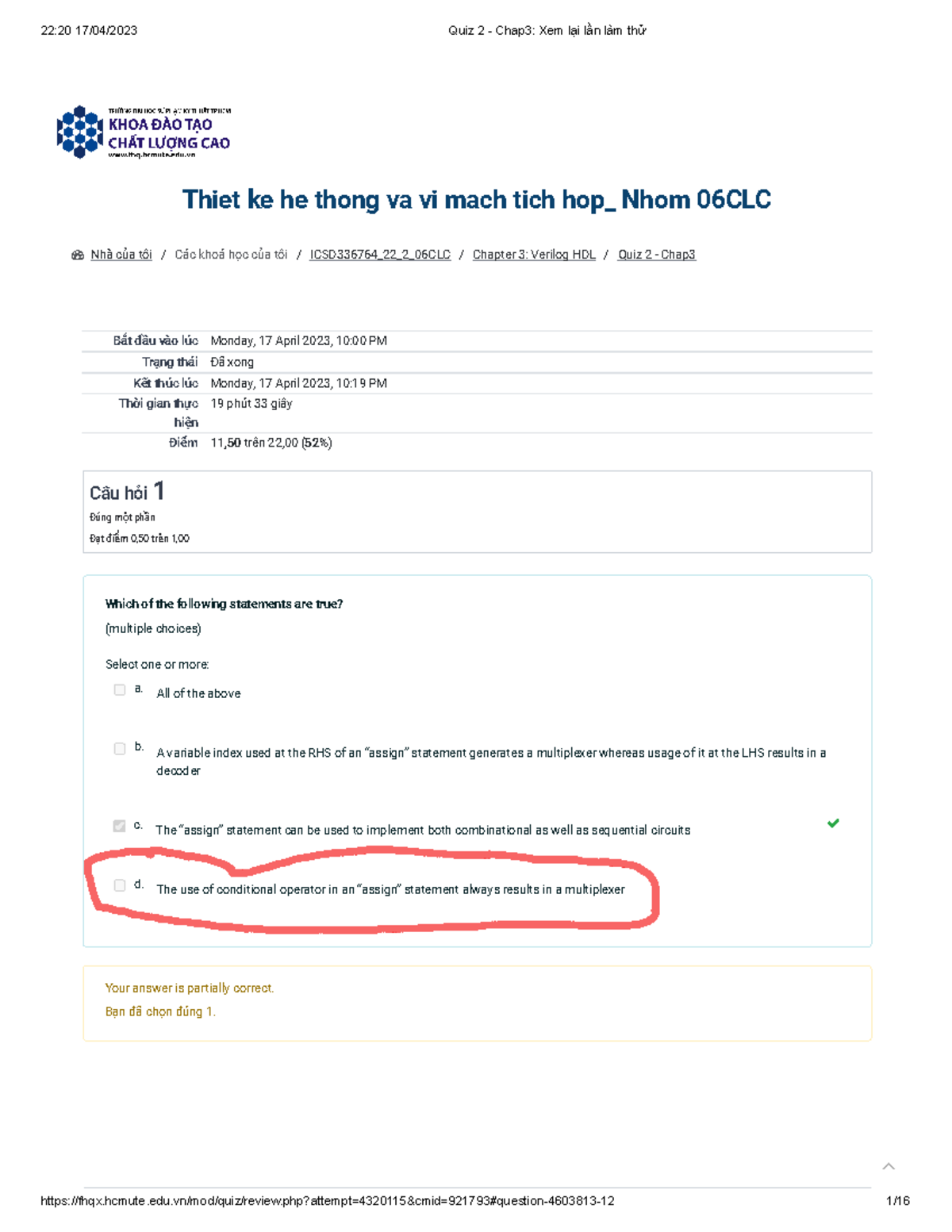 Quiz 2 - Chap 3: Verilog HDL (ICSD336764) - Studocu