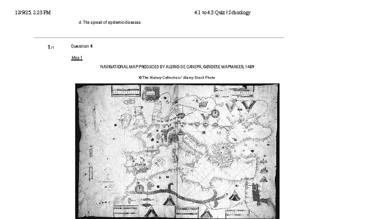 4.1 to 4.3 Quiz - Epidemic Diseases and Historical Maps Analysis - Studocu