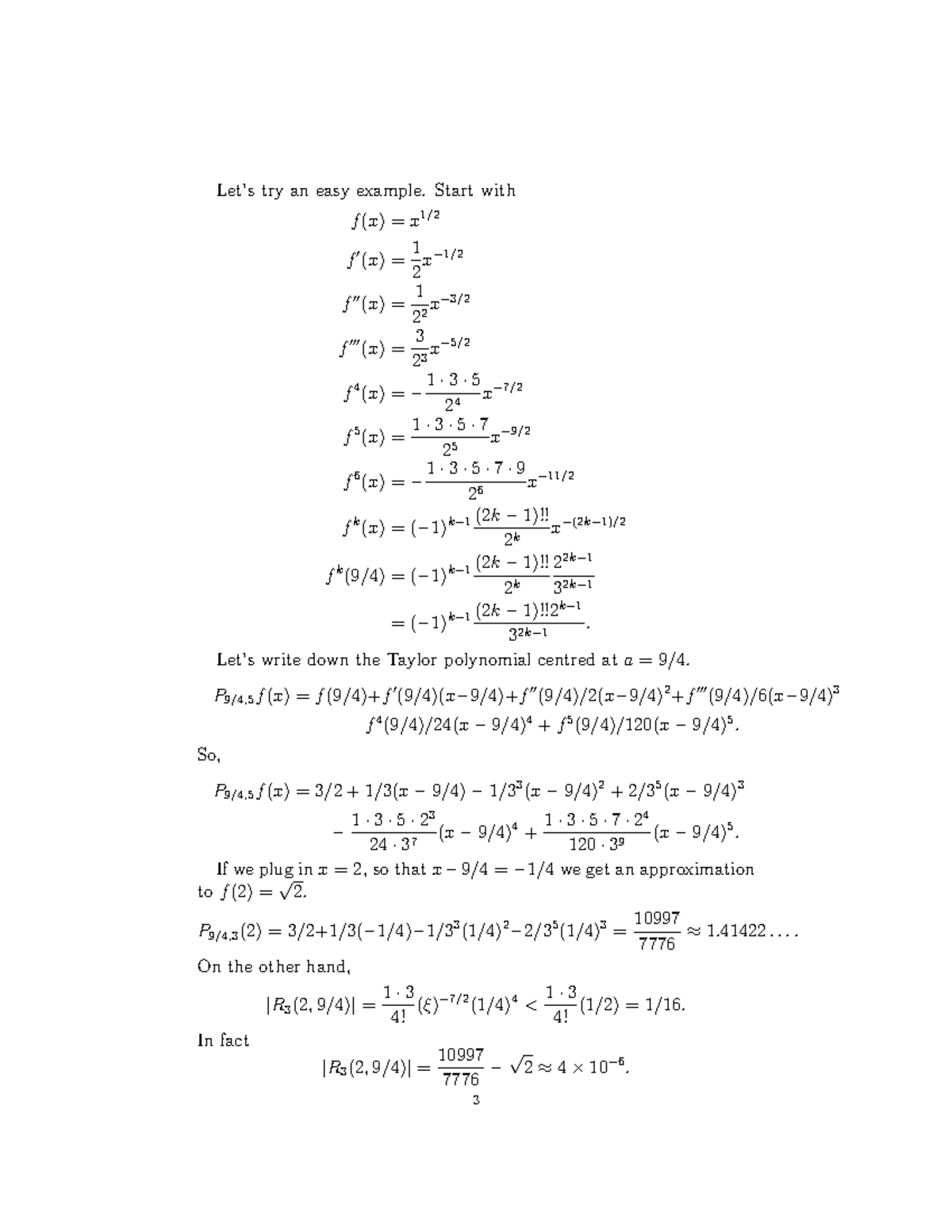 MIT 18.022F10 Lecture Notes: Taylor Polynomial Example Part 2 - Studocu