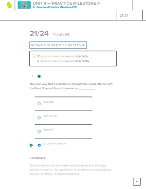 Art History AH 101 Unit 1 Milestone 1 Study Guide and Notes - Studocu