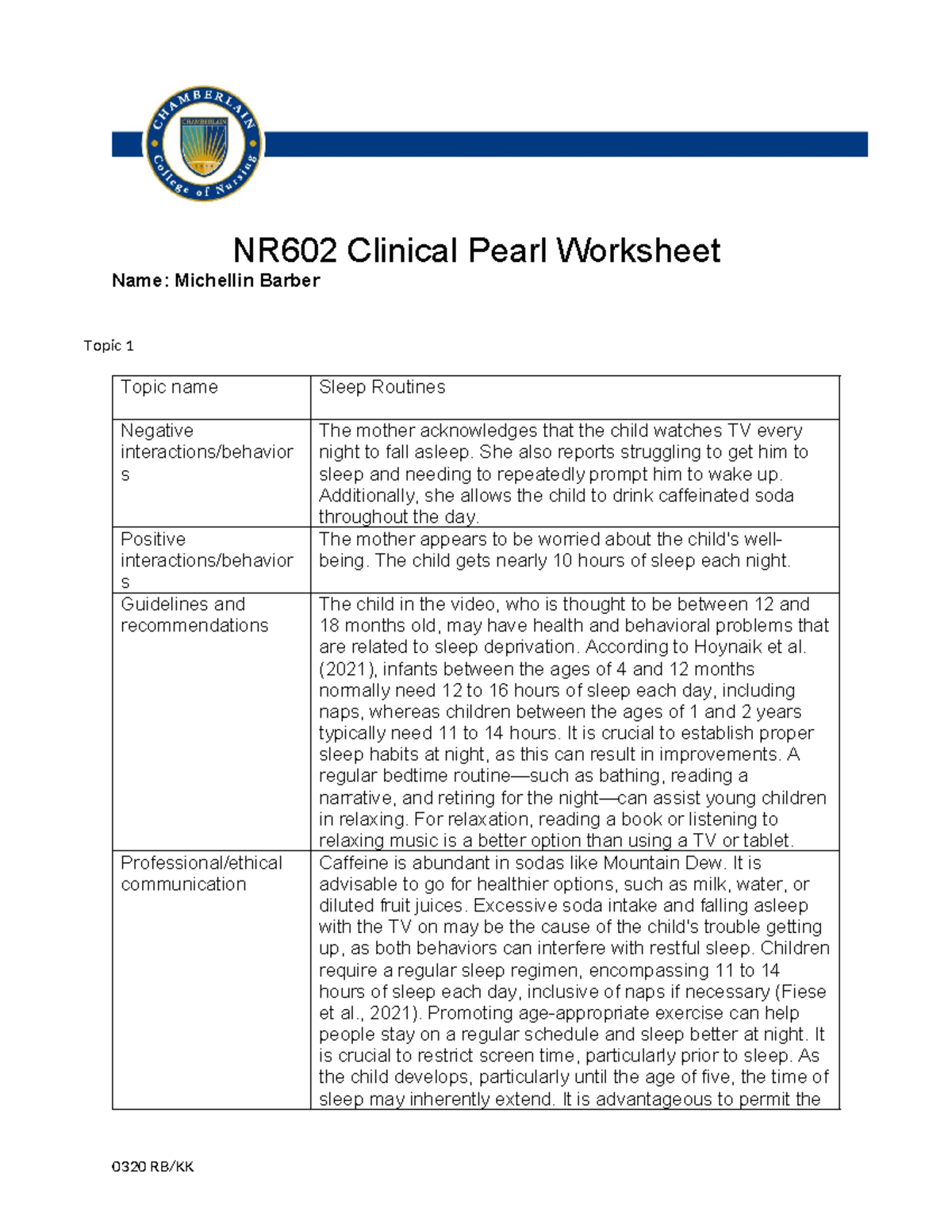 NR602 W2 Clinical Pearl Worksheet: Child Development & Safety Insights ...