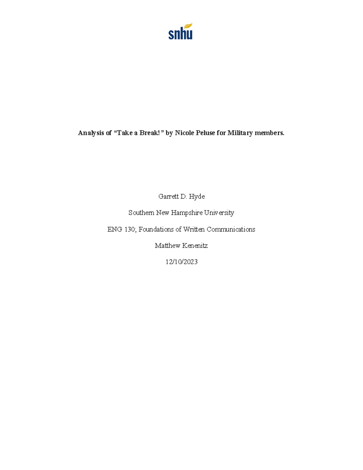 ENG 130 Module Four Preliminary Introduction Template - Write sentences ...