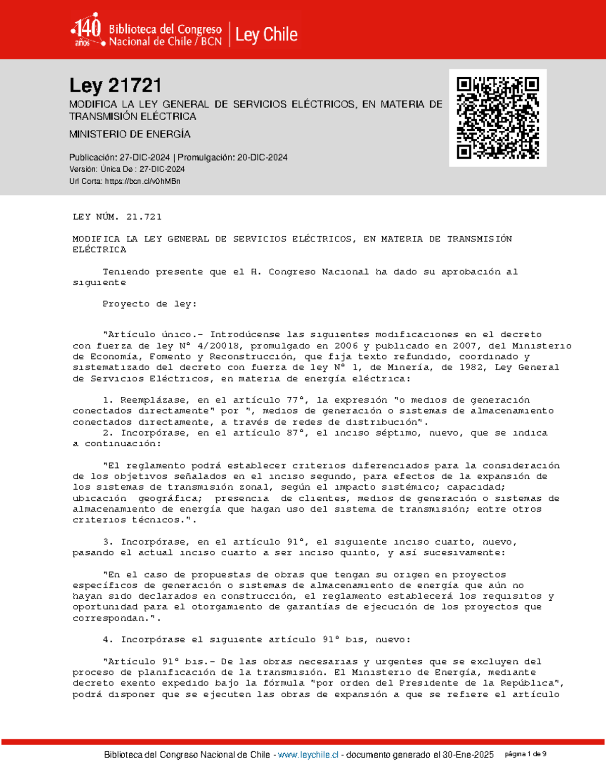 Ley-21721 27-DIC-2024 - Ley 21721 MODIFICA LA LEY GENERAL DE SERVICIOS ...