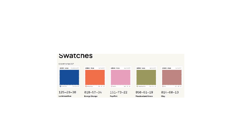 Swatches Color of the Year 2027: Key Colors Overview - Studocu
