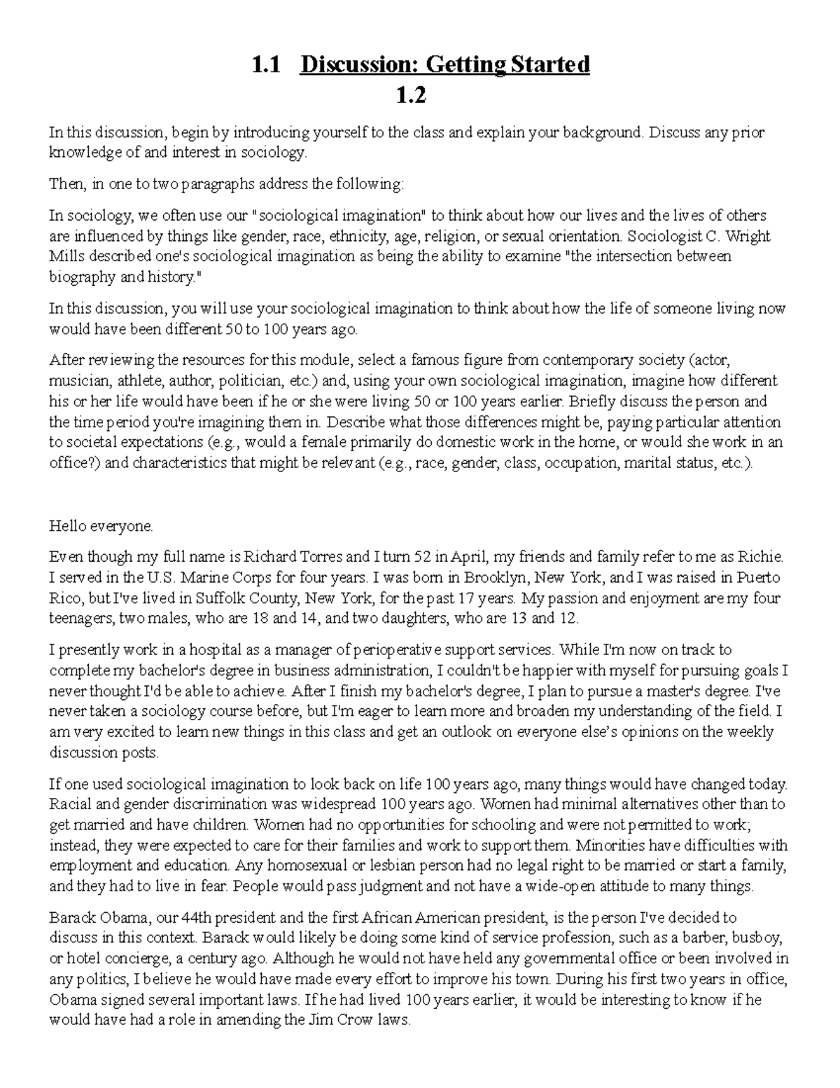 1-1 Discussion: Using Sociological Imagination on Historical Context ...