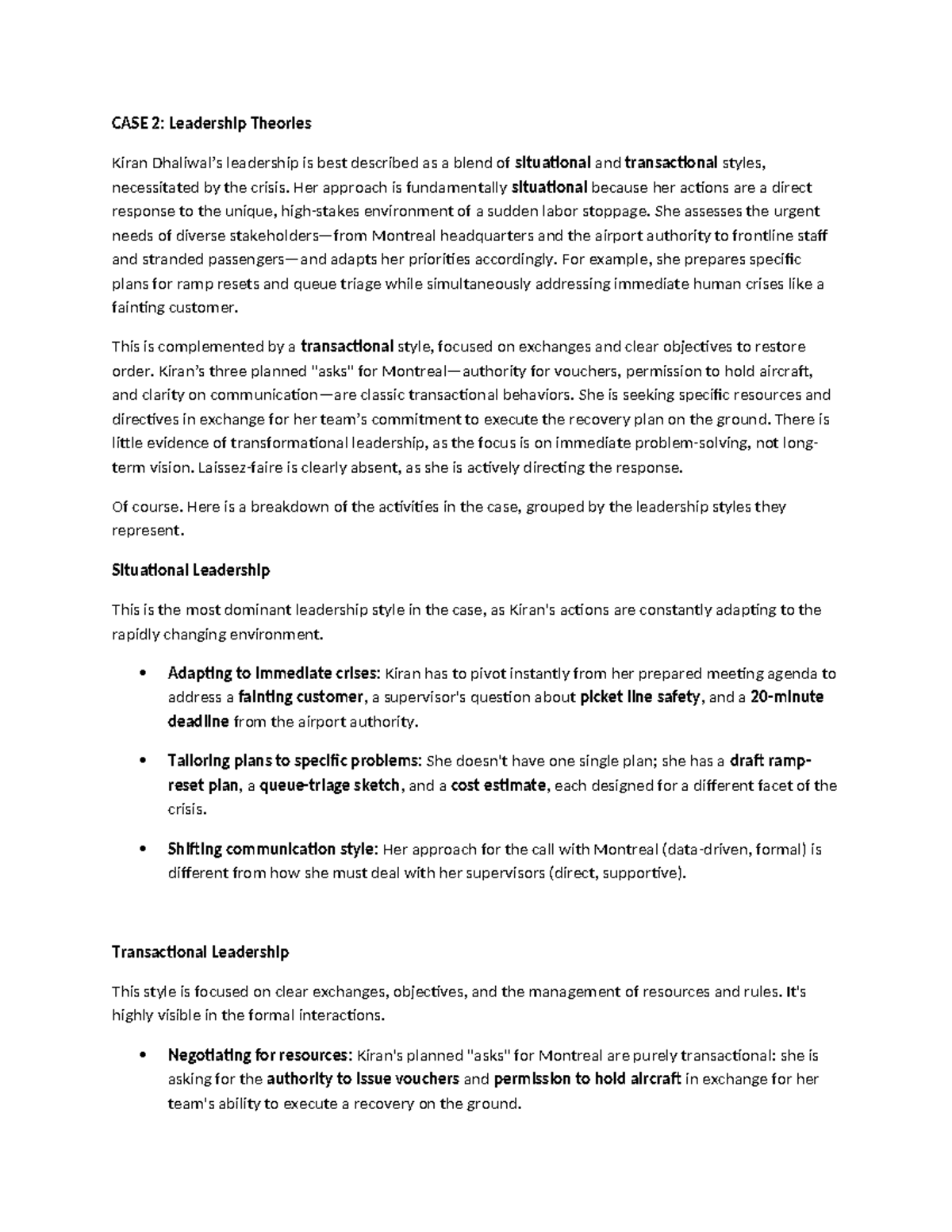 Final Exam Study Guide: Leadership Theories and Crisis Management - Studocu