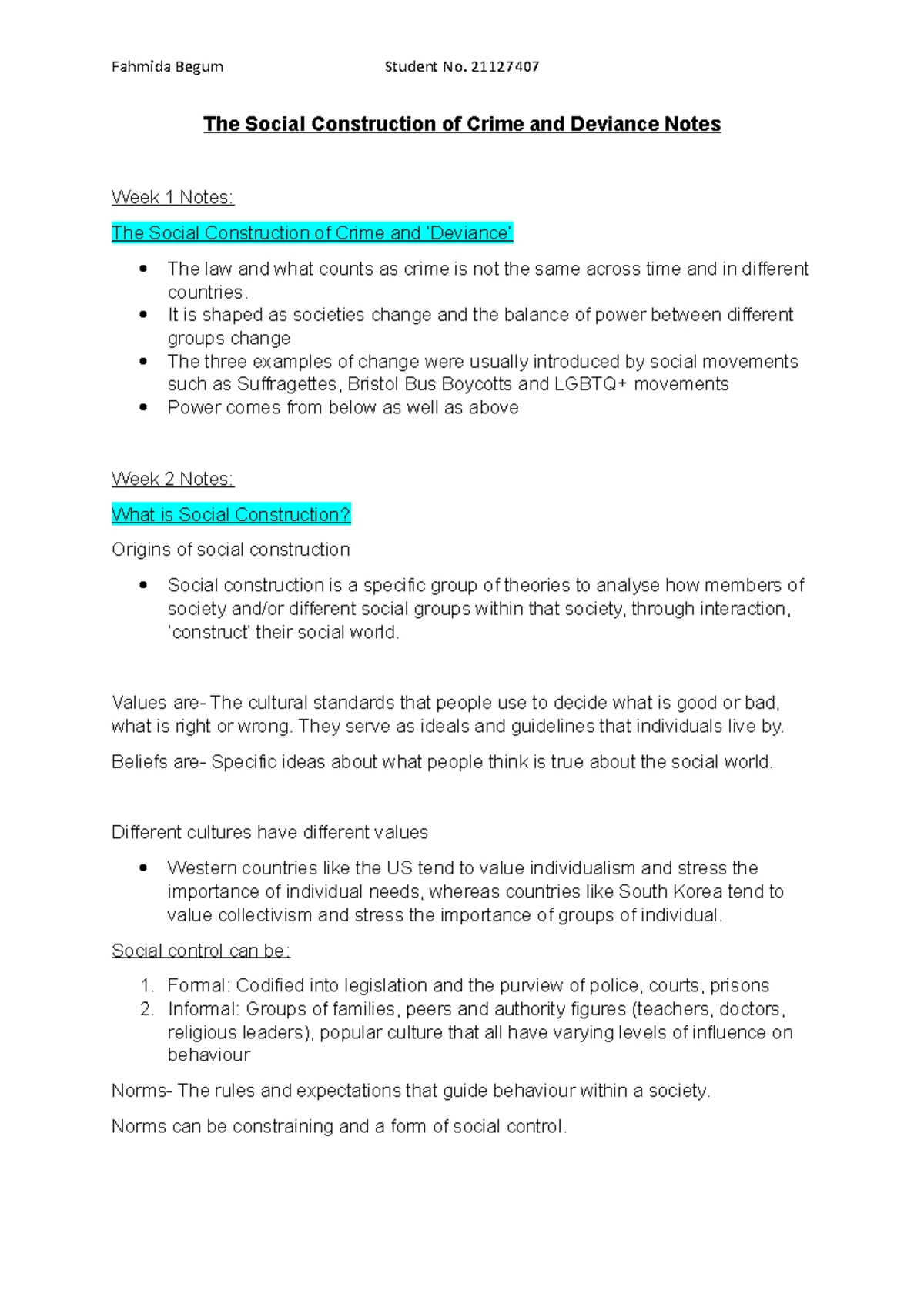 Neo-Marxists Theories of Crime and Deviance Notes - Neo-Marxists ...