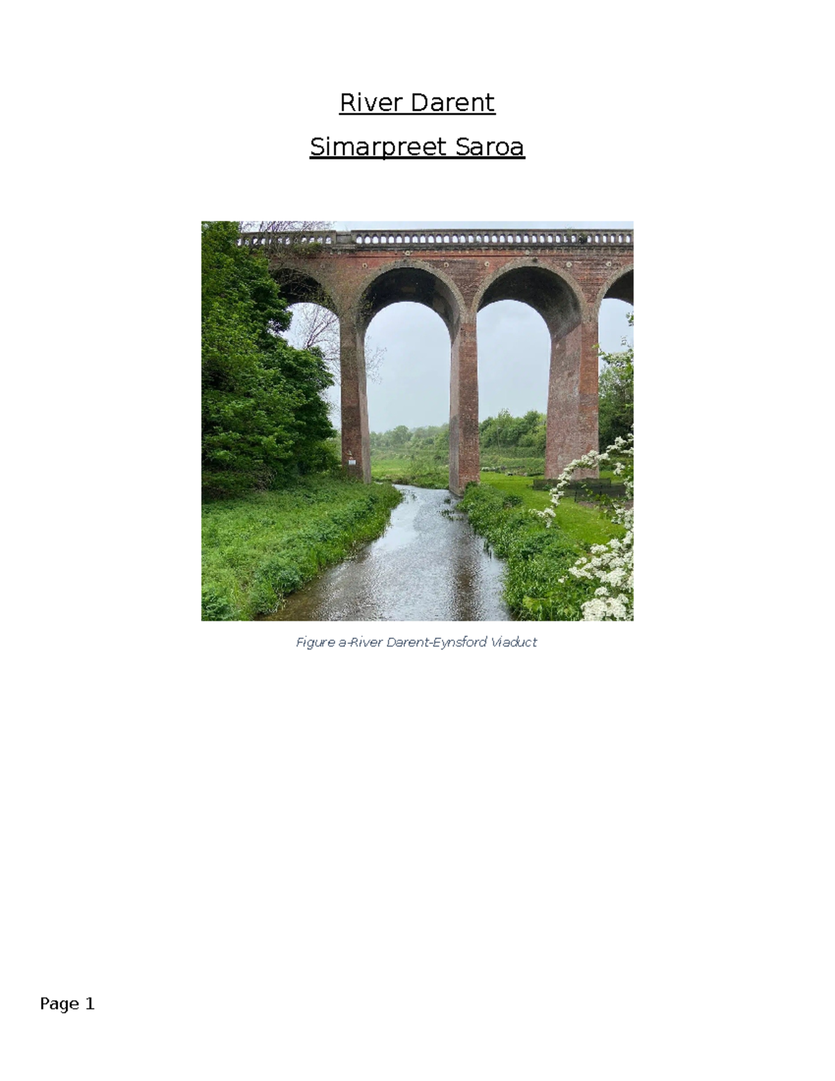 GCSE Geography Fieldwork: River Darent Analysis & Methodology - Studocu