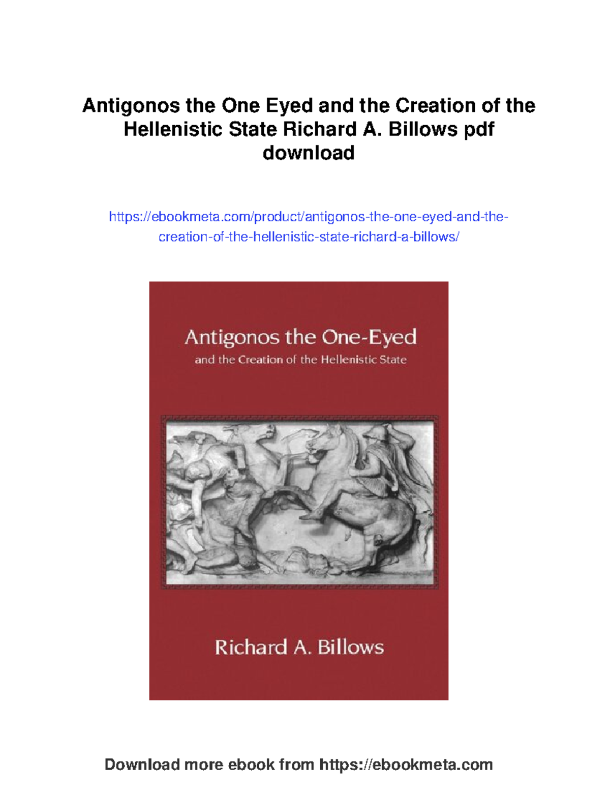 Antigonos the One-Eyed and the formation of the Hellenistic state - Studocu