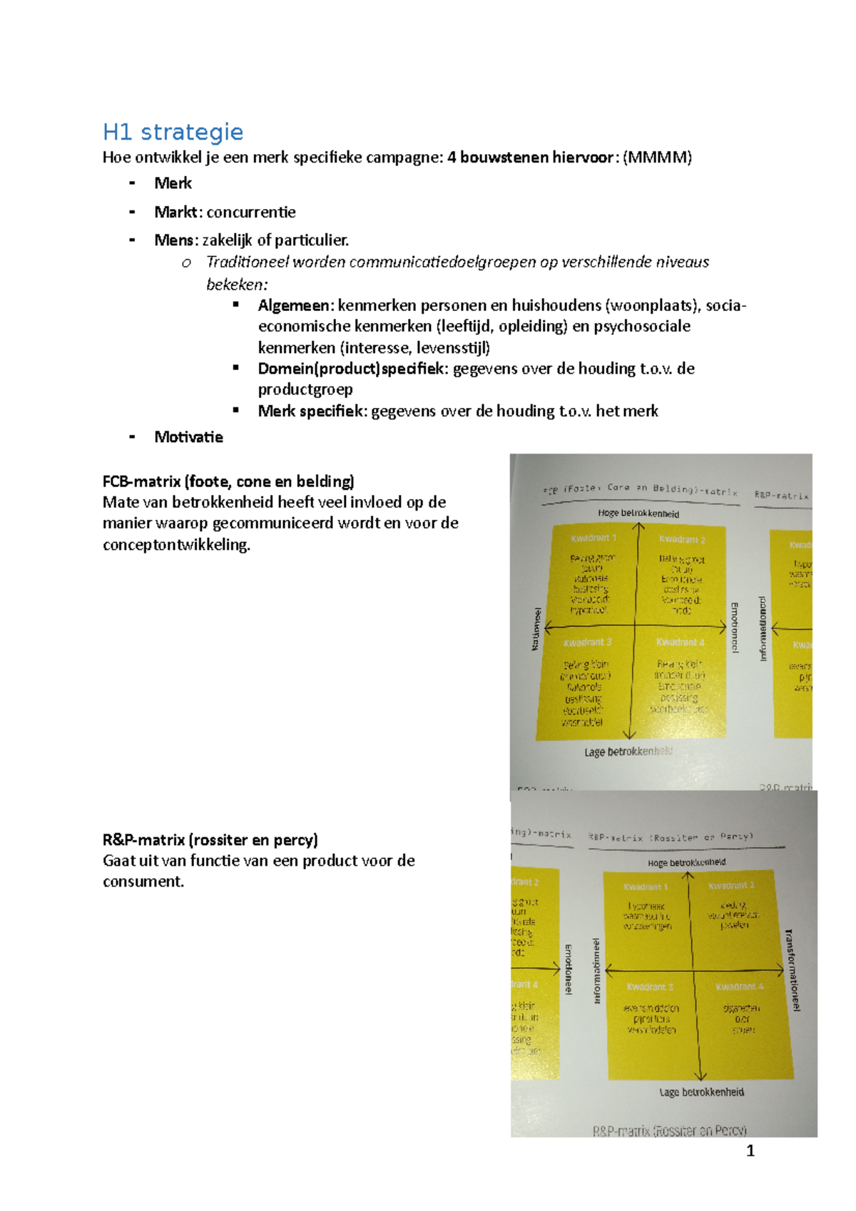 Samenvatting Strategie en Creatieve Technieken in Marketing Campagnes ...