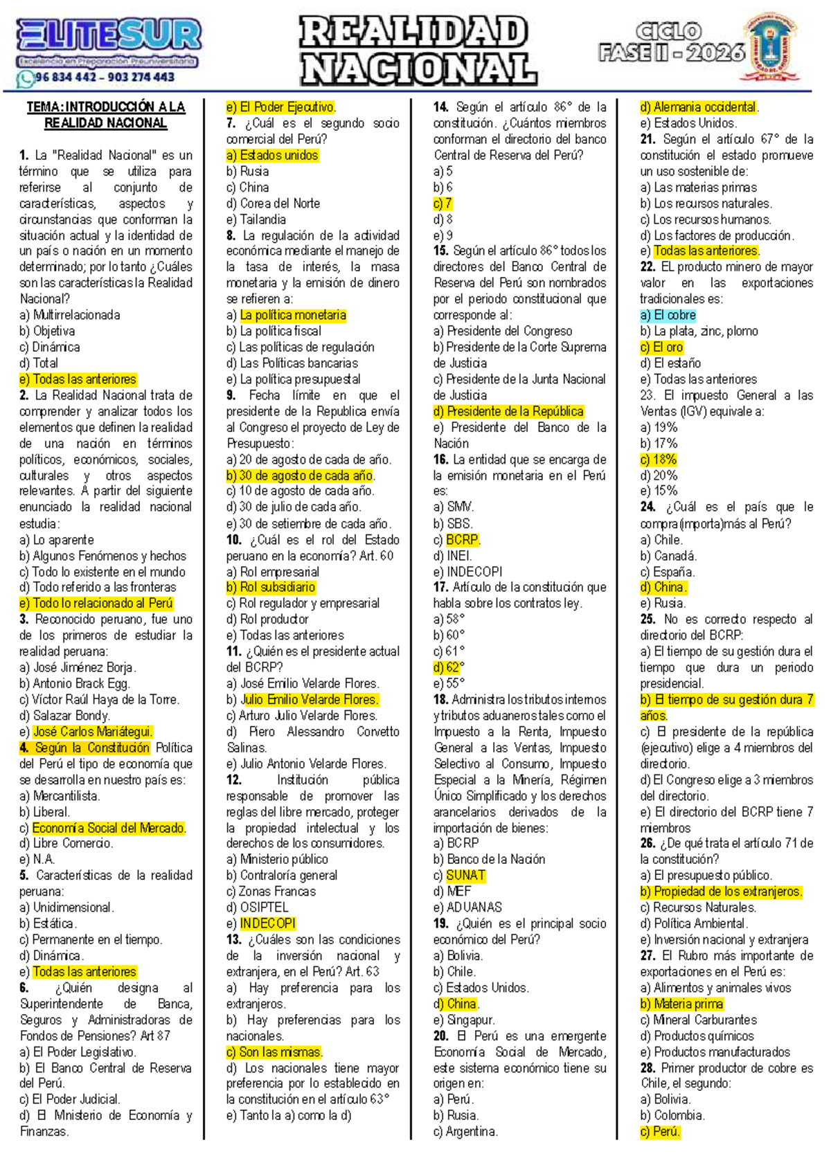 Realidad Nacional: Análisis y Comprensión (TEMA: INTRODUCCIÓN A LA ...