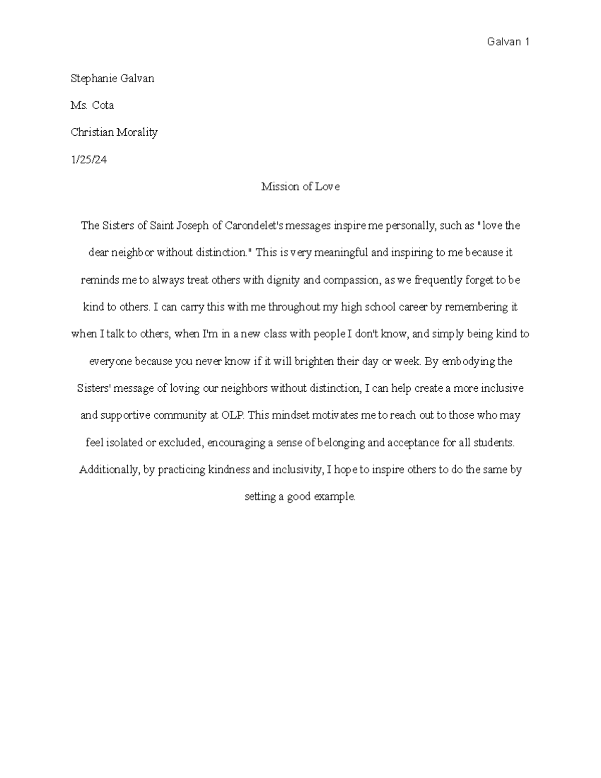 English Template - Galvan 1 Stephanie Galvan Ms. Cota Christian ...