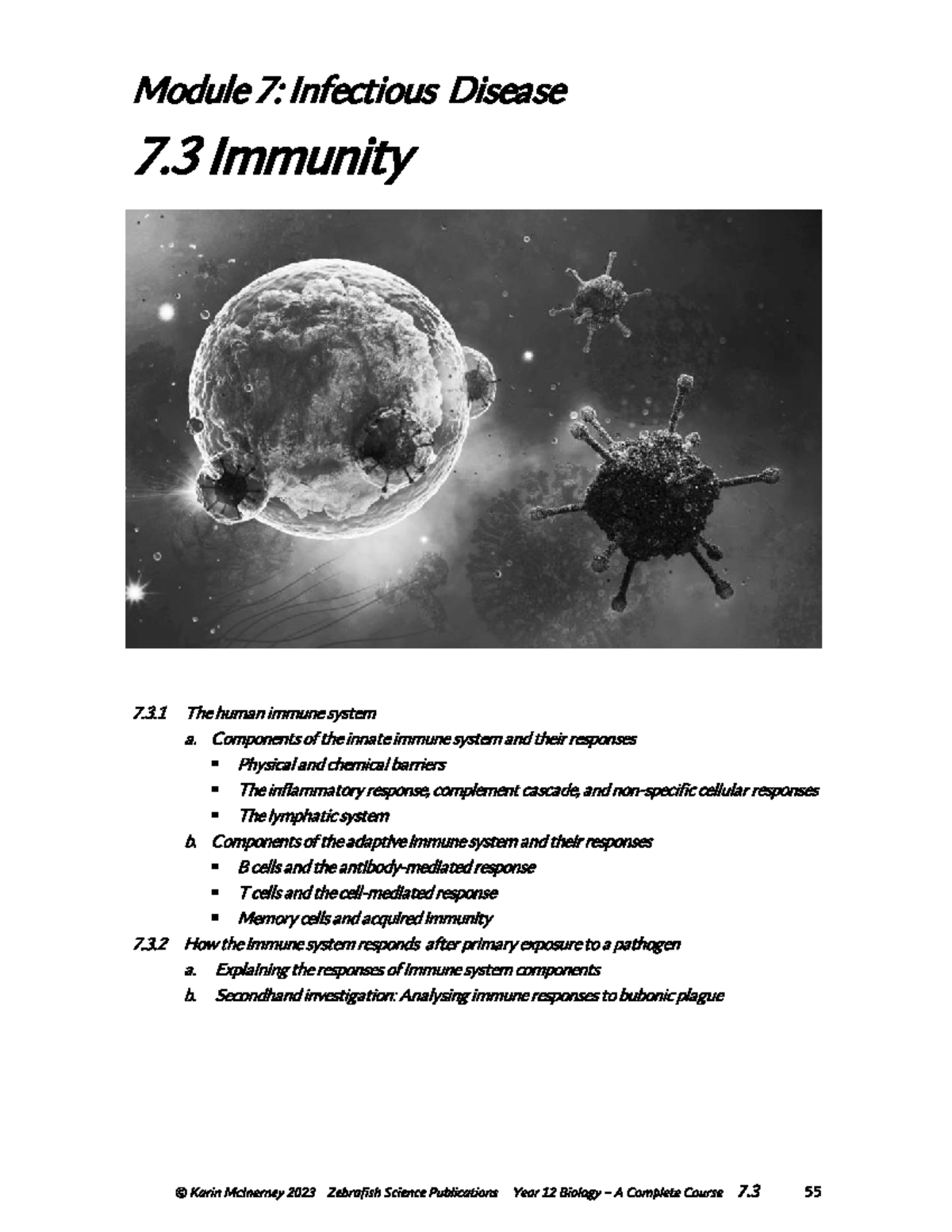 Module 7.3: Immunity and the Human Immune System Overview - Studocu