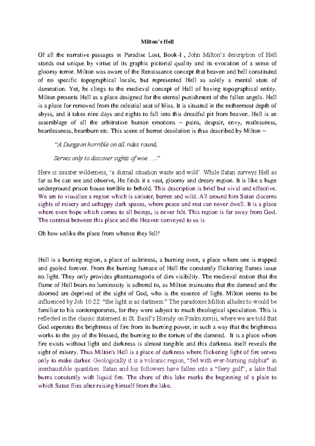 1710263013 CC2- Milton Hell in Paradise Lost Book - Milton’s Hell Of ...