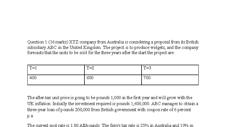 FNCE30003 Mock Exam Questions: XYZ Company & Interest Rate Swaps - Studocu