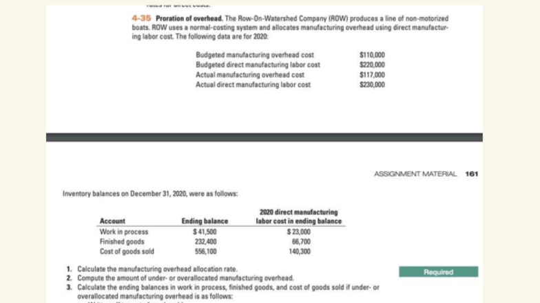 Budgeted Manufacturing Overhead Analysis - ACCT 101 - Studocu