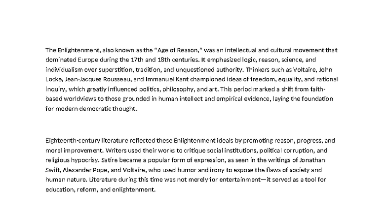 Gulliver's Travels: An Enlightenment Satire on Human Nature - Studocu