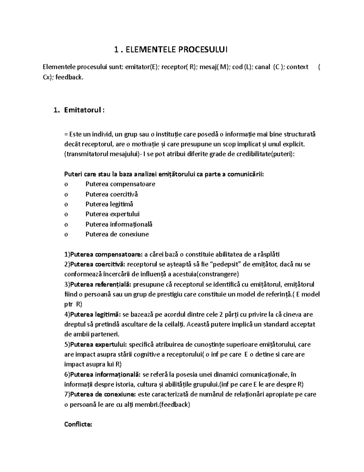 CURS- Comunicare - Summary Introducere în ştiinţele comunicării - 1 ...