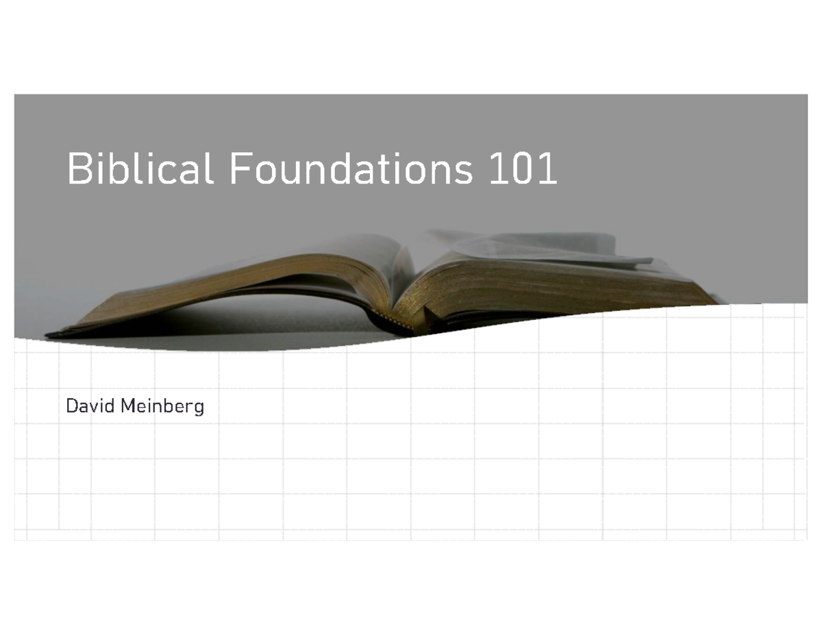 Biblical Foundations 101: Covenant Promises & Patriarchs Overview - Studocu