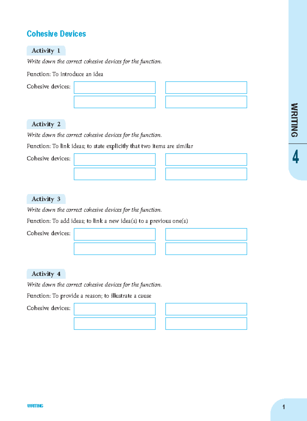 Ace MUET Cohesive Devices - WRITING 1 LISTENING WRITING 4 Cohesive ...