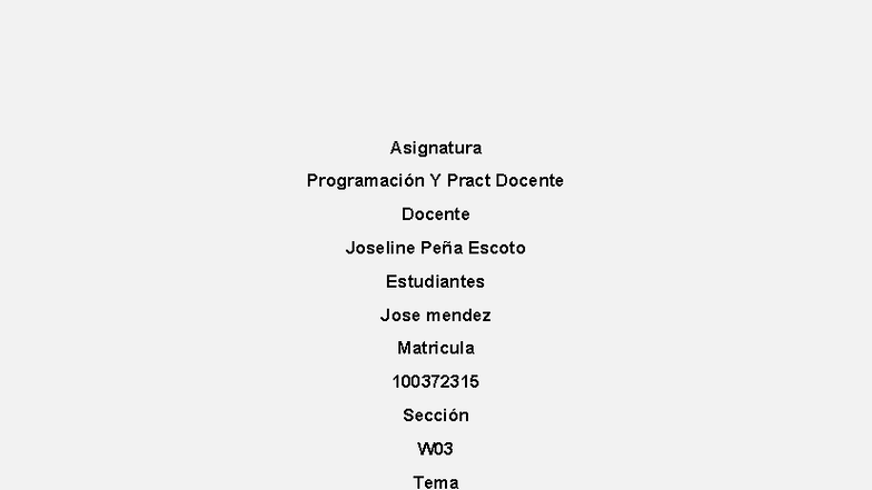 Actividad 1: Informe sobre Práctica Docente - Programación y Práctica ...